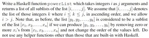List Haskell Given Two Integers Find All Sublists Stack Overflow