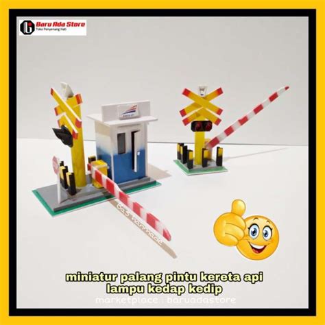 Promo Pcs Miniatur Palang Pintu Kereta Api Dan Pos Penjaga Kereta Api Diskon Di Seller