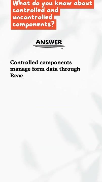 Controlled Vs Uncontrolled Components In React Explained Shorts Ytshorts Codewithchitra