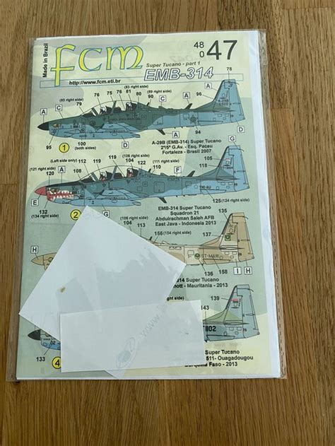 148 Emb 314 Super Tucano Part 1 Decals Gebraucht In MÜhledorfso Für
