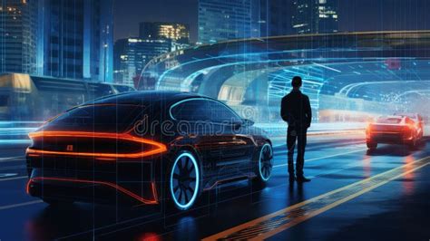 Engineer Programming Autonomous Vehicles Stock Illustration Illustration Of Electric Smart