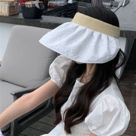 드레시백 로미 밀짚 왕골 라탄 레이스 바캉스 비치 모자 돌돌이 썬캡 휴양지룩 양면 리버시블 라피아햇 플리츠 챙모자 빈티지 로맨틱 자외선 차단 햇빛 가리개