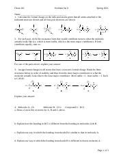 Chemistry Problem Sets Formal Charges Resonance And Bonding Course Hero