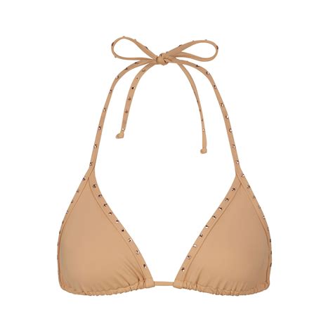 Rhinestone Swim Triangle Top Ochre Rhinestone Swim Triangle Top Ochre