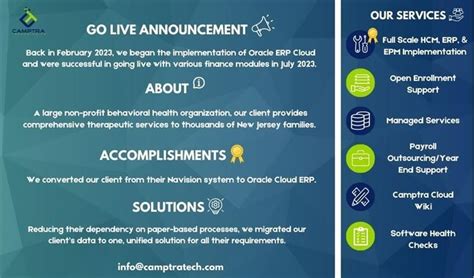 Camptratech Oracle Camptratech Oraclecloud Oracleclouderp Customersuccess Golive