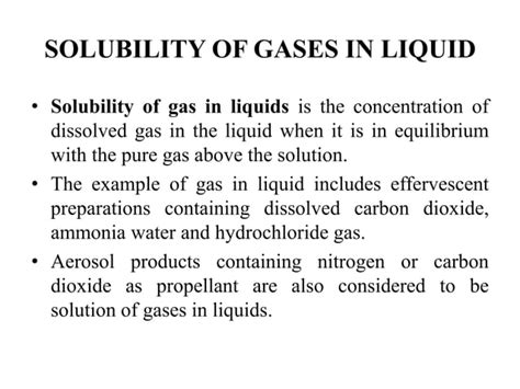 Solubility Of Gases Of Liquidpdf