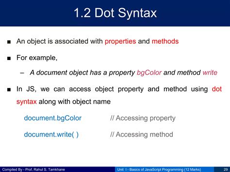 Css Unit I Basics Of Javascript Programming Pdf