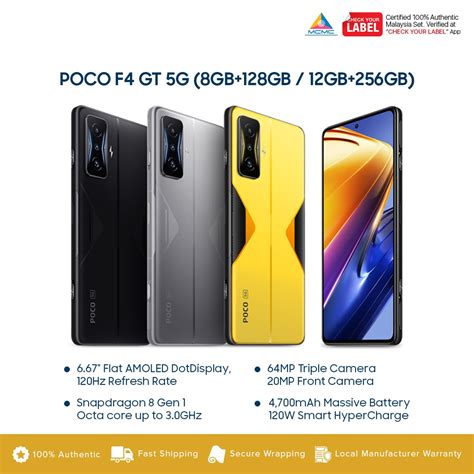 Poco F4 Gt 5g 8gb128gb 12gb256gb Smartphone Original 1 Year