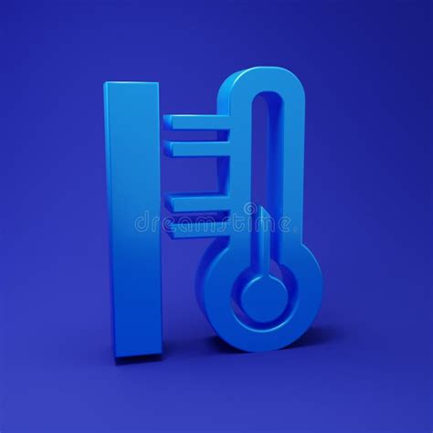 Blue Meteorology Thermometer Measuring Icon Isolated On Blue Background Thermometer Equipment