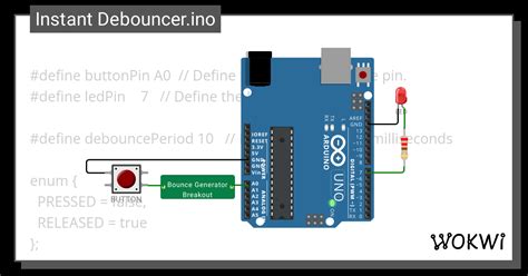 Instant Debouncer Wokwi Esp32 Stm32 Arduino Simulator