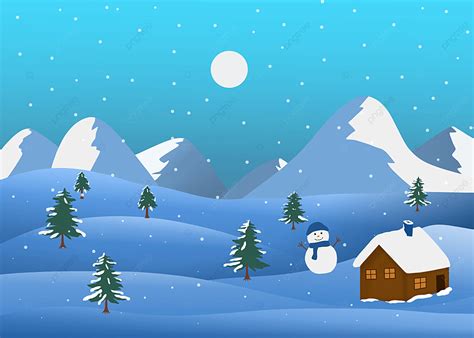 눈 내리는 겨울 풍경 눈 겨울 풍경 배경 일러스트 및 사진 무료 다운로드 Pngtree
