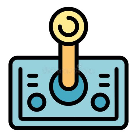 Retro Joystick Icon Vector Flat Stock Illustration Illustration Of Screen Color 285780719