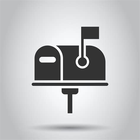 Mailbox Icon In Flat Style Postbox Vector Illustration On White