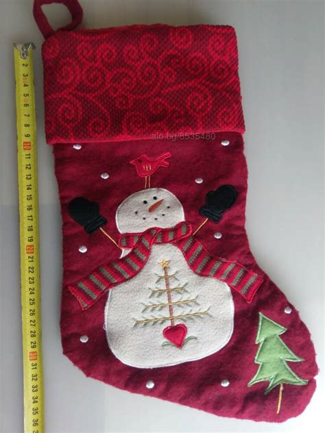 Голям коледен чорап Коледна украса Аксесоари Варна С подплата Изпран е чист е Състо