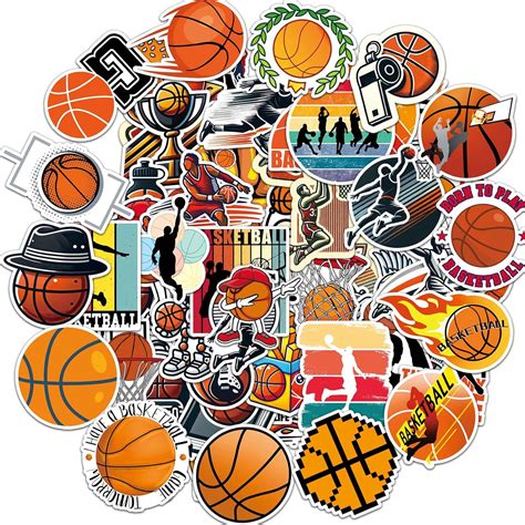 Basketball Stickers Ts 100pcs Waterproof Vinyl