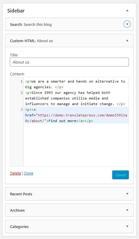 How To Translate Widgets In Wordpress Show Different Widgets Based On