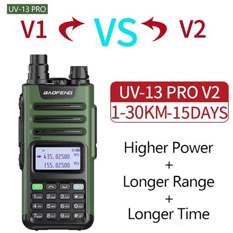 Baofeng UV-13 Pro V1 V2 High Power Dual Band Walkie Talkie - Type C Op ...