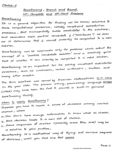 Daa Module 5 Notes Pdf