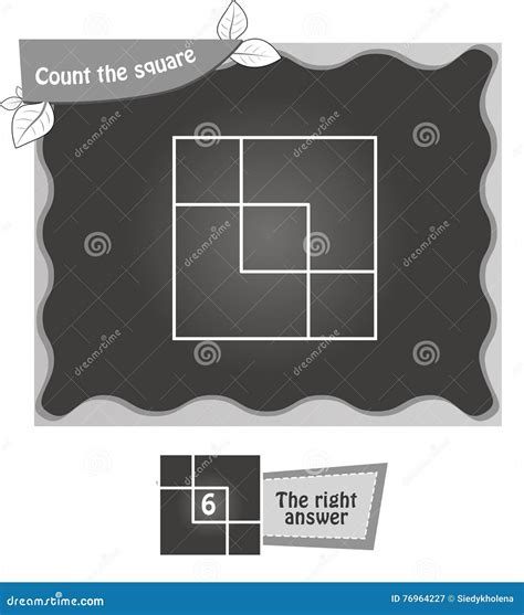 Bw Count The Squares Stock Illustration Illustration Of Black 76964227