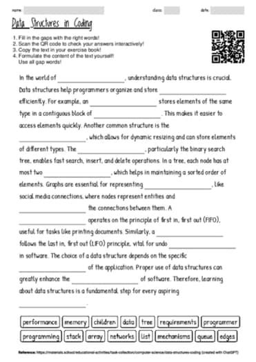 Data Structures In Coding By Daniel Tebs Tpt