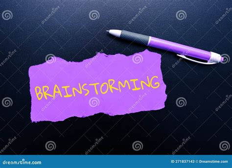 Handwriting Text Brainstorming Business Idea Hold A Group Discussion To Produce Ideas Team Work