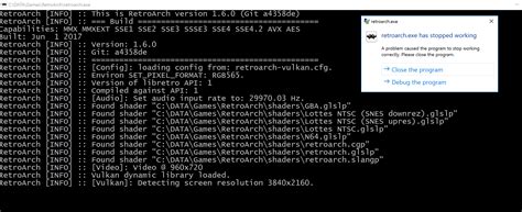 Vulkan Driver Causing Immediate Crash General Libretro Forums
