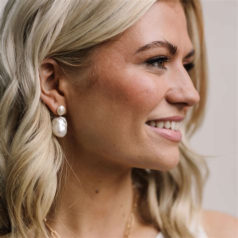 Large Baroque Pearl Drop Earrings Kiri And Belle