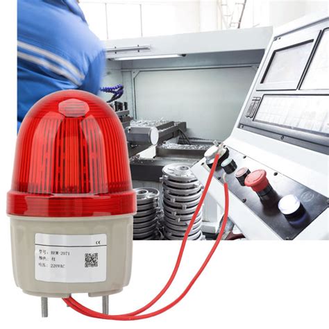 Strobe Warning Light VAC Strobe Signal Light Bolt Fixed Red LED Warning Lights Emergency