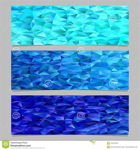 Geometrical Abstract Triangle Polygon Pattern Mosaic Banner Background Template Stock Vector