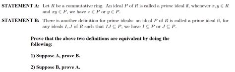 Solved Itement A Let R Be A Commutative Ring An Ideal P Of