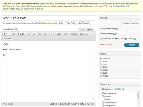Plugin Wordpress ทำให้ Php ใช้ได้ใน Posts และ Pages