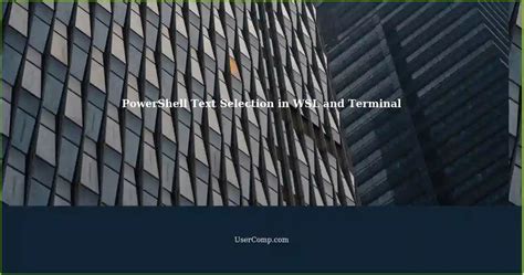 Emulating Powershell Keyboard Text Selection In Wsl And Windows Terminal