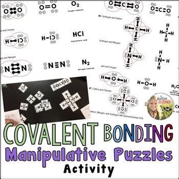 Covalent Bonding Manipulative Puzzle Activity By Sunrise Science