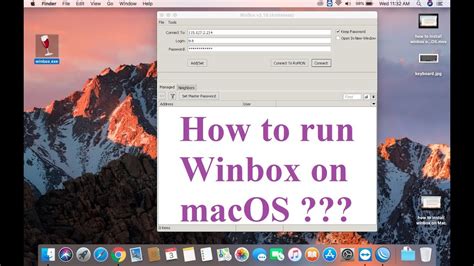 How To Install Winbox On Macos Youtube