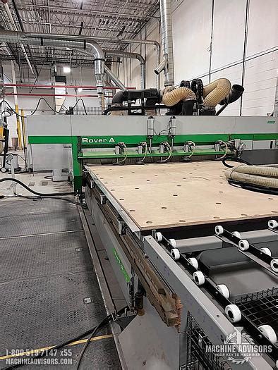 used biesse rover a2231g nested based double cell 2 cnc routers with