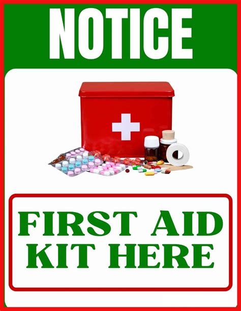 First Aid Kit Sign Template