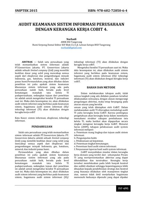 Jurnal Audit Sistem Informasi Perumperindo Co Id