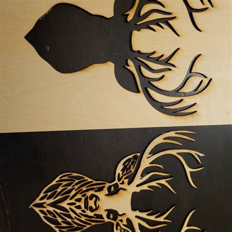 Stag Deer Head Laser Cutting Svg File Deer Silhouette Laser Ready