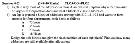 solved question 02 2 8 10 marks clo3 c 3 plo2 a explain