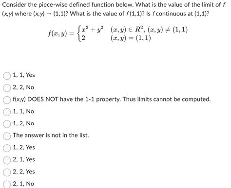 Solved Consider The Piece Wise Defined Function Below What Chegg