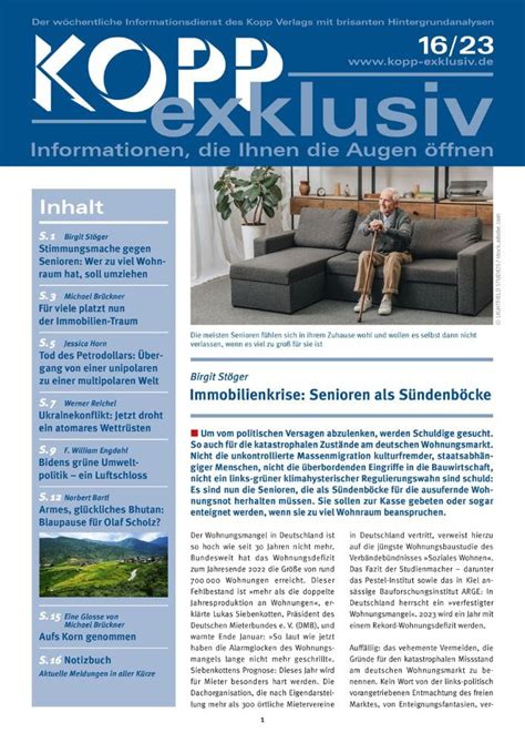 Ausgabe 1623 Kopp Exklusiv