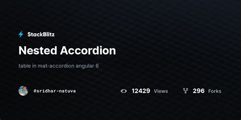 Nested Accordion Stackblitz