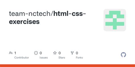 GitHub Team Nctech Html Css Exercises