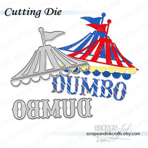 Dumbo Tent Set Of 2 Metal Cutting Dies For Papercrafts Scrapbooks