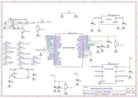 Fingerprint Sensor Usb Platform For Creating And Sharing Projects Oshwlab