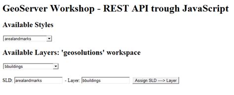 Javascript Rest Examples — Geoserver Training