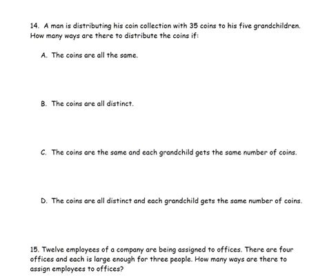 Solved 14 A Man Is Distributing His Coin Collection With 35 Coins To