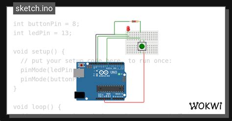 按键控制亮灭 Wokwi Esp32 Stm32 Arduino Simulator