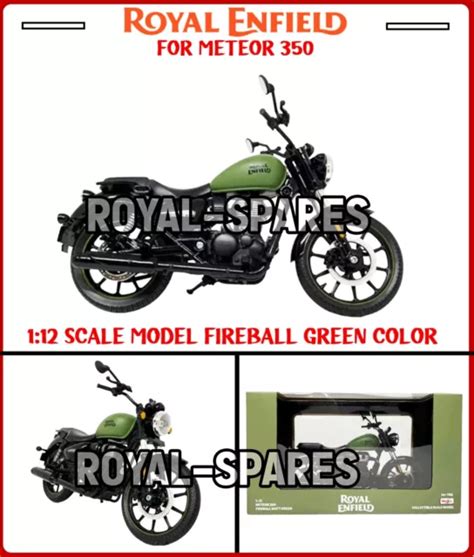 Royal Enfield Meteor 350 3d Scale Model Fireball Green 1 12 54 99