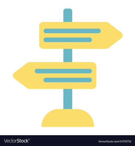 Signpost Flat Icon Navigation And Direction Vector Image
